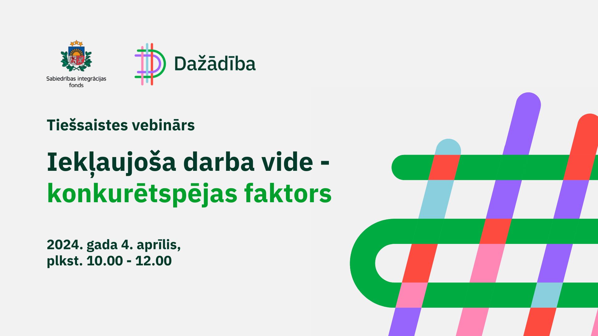 Vebinārs: Iekļaujoša darba vide - konkurētspējas faktors - Dazadiba.lv